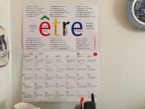 Language calendar for French